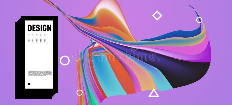 Modern Colorful Landing Page Abstract Fluid Background Template. Wave ...