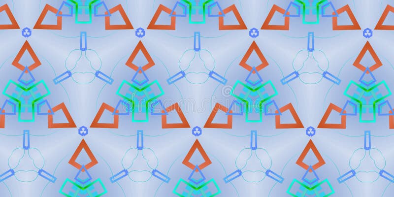 Modern and Colorful Pattern with Symmetrical Shapes Isolated on ...