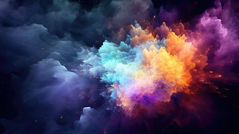 A Modern Colorful Powder Wallpaper, Exploding Background, Ai Generated ...