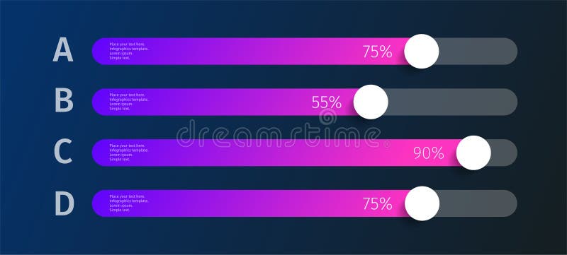 Modern Colorful Purple and Blue Glowing Gradient 3d Chart, Graph on ...