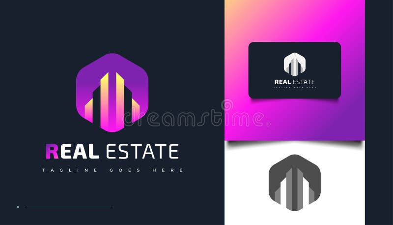 Modern and Colorful Real Estate Logo Design Stock Vector - Illustration ...