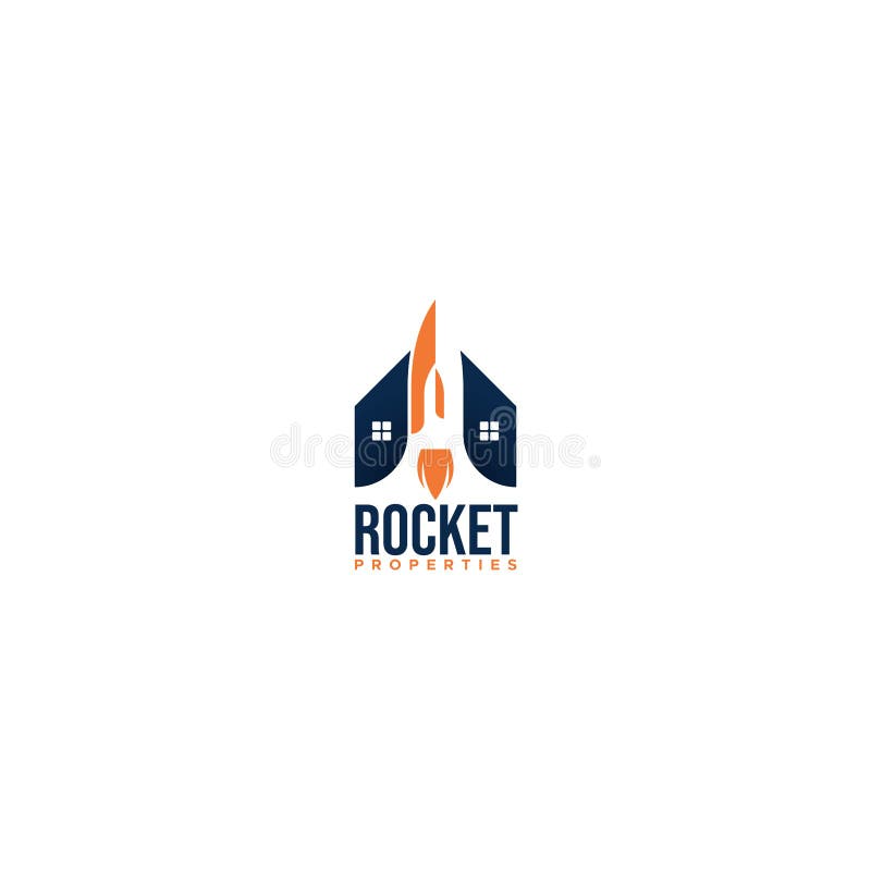 Modern Colorful Rocket Properties Logo Design Stock Vector ...