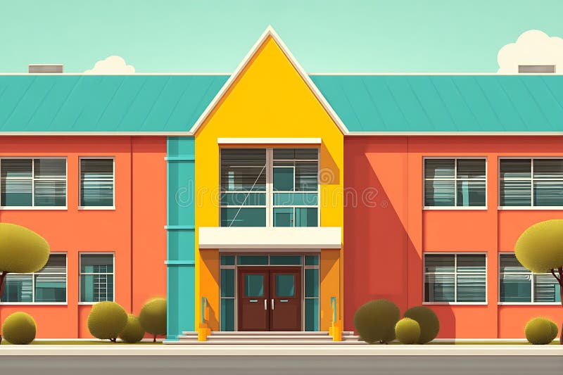Colorful School Building Stock Illustrations – 8,971 Colorful School ...