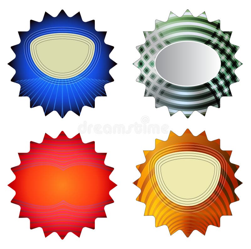 Modern Colorful Star Labels Stock Vector - Illustration of effect ...