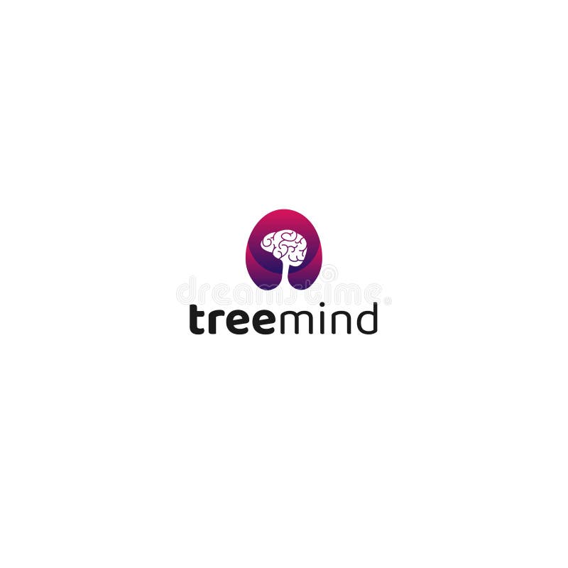 Modern Colorful TREE MIND Brain Think Logo Design Stock Image - Image ...