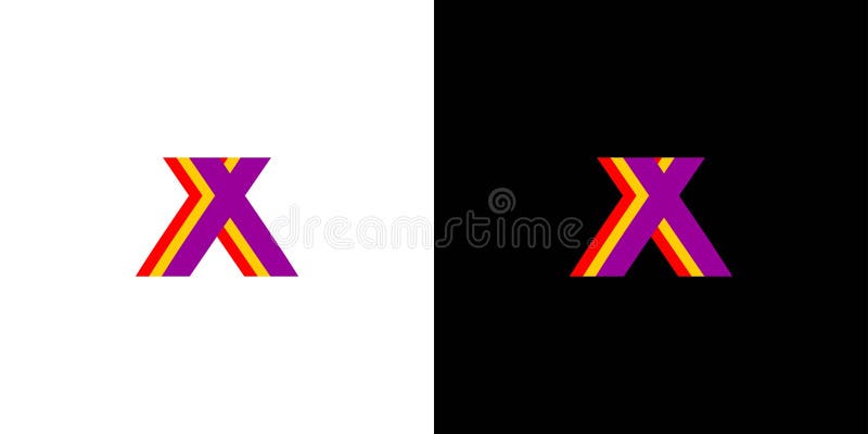 Modern and Colorful Triple X Logo Design Stock Vector - Illustration of ...
