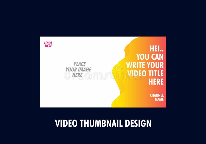 Modern and Colorful Video Thumbnail Stock Vector - Illustration of ...