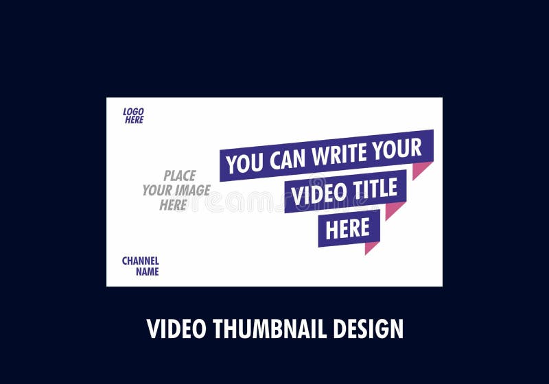 Modern and Colorful Video Thumbnail Stock Vector - Illustration of ...