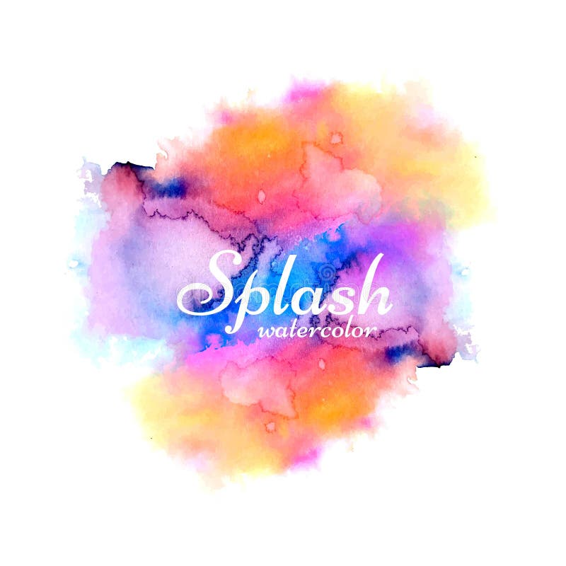 Modern Colorful Watercolor Splash Design Vector Stock Vector ...