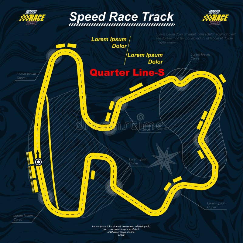 Modern Colour Race Track Circuit Stock Vector - Illustration of ...