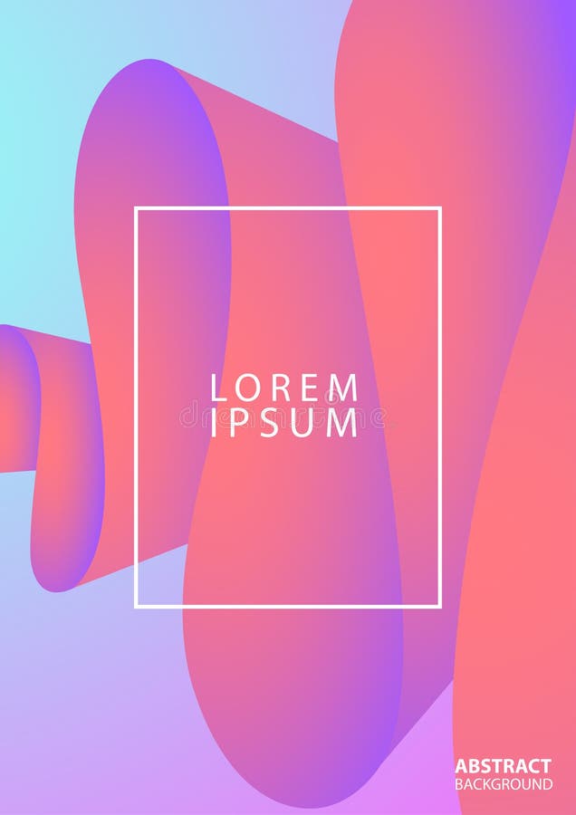 Modern Colourful Abstract Wave with Gradient and Frame. Vector ...