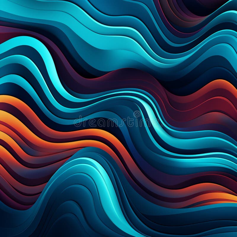 Modern Colourful Background with Abstract Wavy Line Pattern Stock ...
