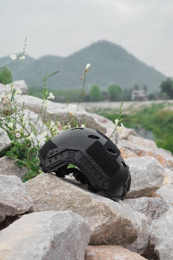 Modern Combat Helmet on Ground. Stock Image - Image of fourth, freedom ...