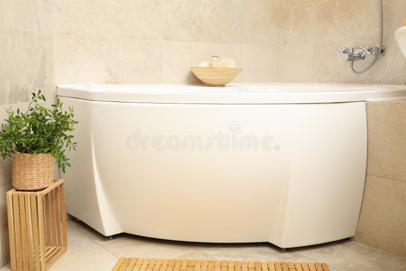 Comfortable bath stock image. Image of bathtub, marble - 49902681