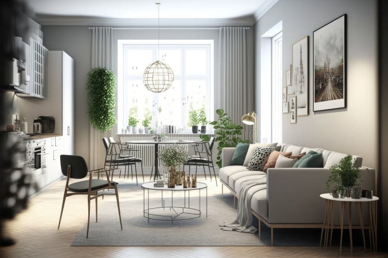 Modern Comfortable Living Room Interior Design Living Space Stock ...