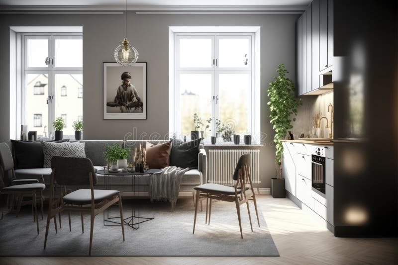 Modern Comfortable Living Room Interior Design Living Space Stock ...