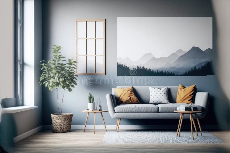 Modern Comfortable Living Room Interior Design Living Space Stock ...