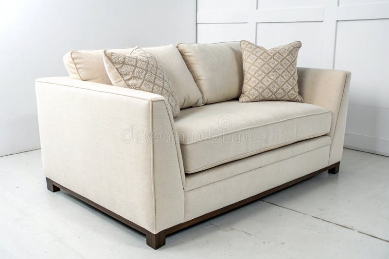 Modern Single Sofa with Corner View Stock Illustration - Illustration ...