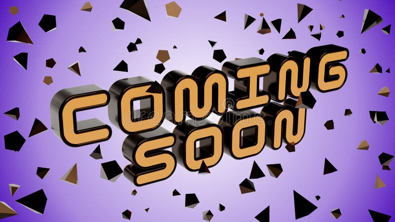Modern Coming Soon Text 3d Rendering Stock Illustration - Illustration ...