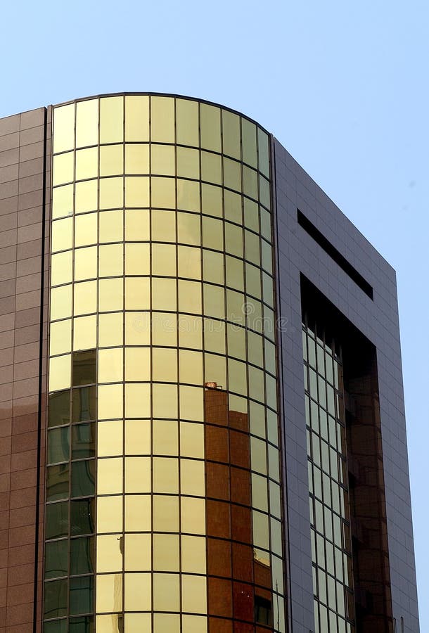 Golden Building Reflections Stock Photo - Image of reflections, america ...