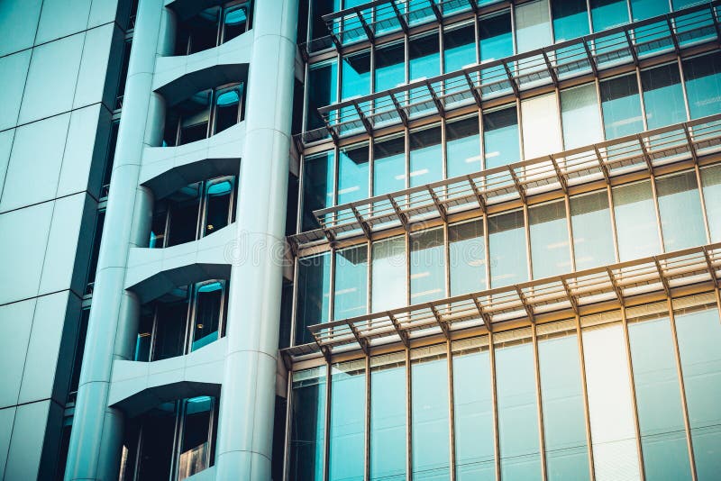 Modern Commercial Building Close Up To Window Stock Image - Image of ...