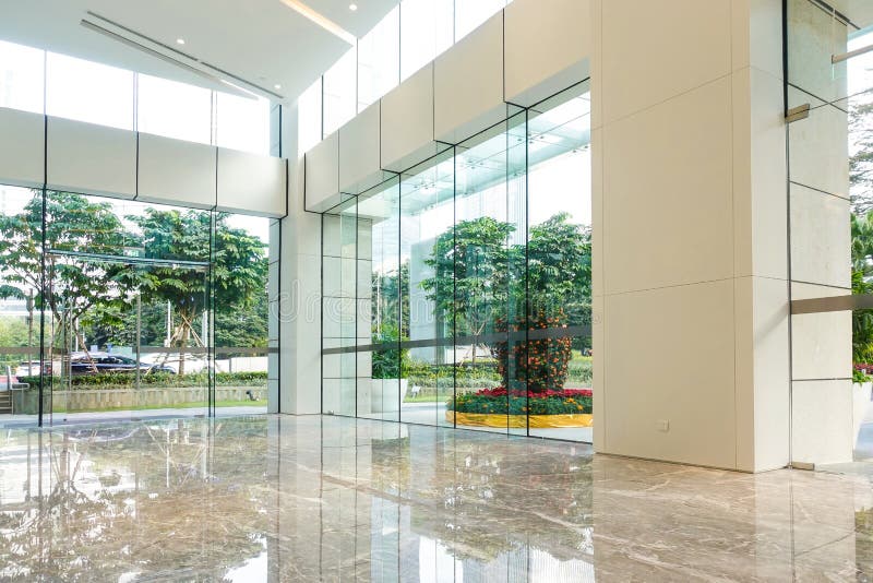 Modern Commercial Building Hall,office Corridor, Hotel Passageway Stock ...