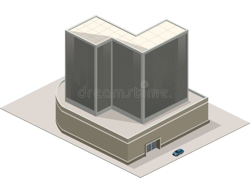 Modern Commercial Building stock illustration. Illustration of ...