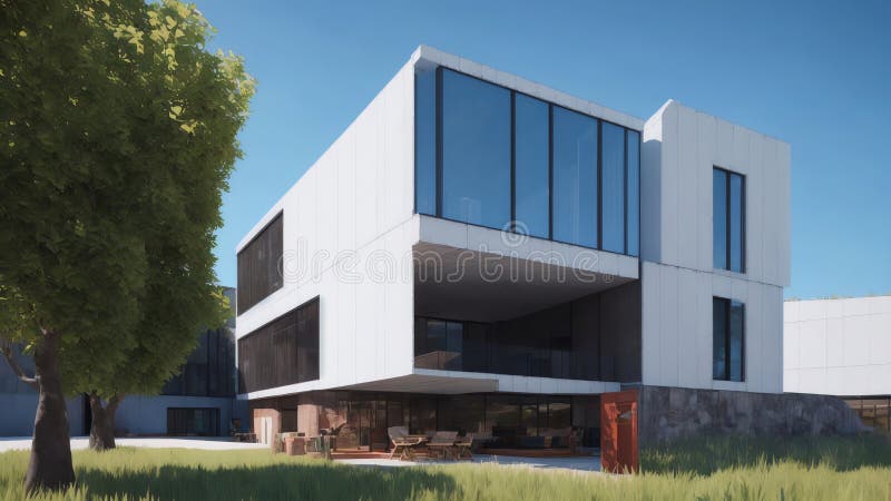 Modern Commercial Building for Real Estate. Generative AI Stock ...