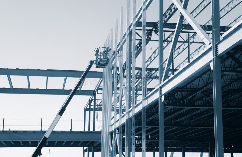 Commercial Space Under Construction Stock Image - Image of rent, large ...