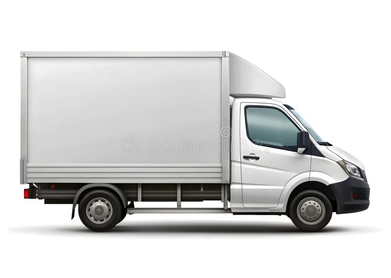 A Modern Commercial Delivery Truck for Mockup Design Stock Illustration ...
