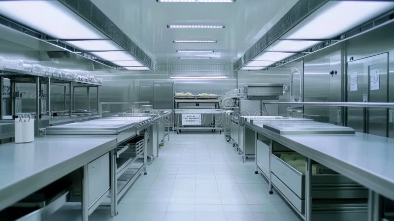 A Modern Commercial Kitchen is Characterized by Its Stainless Steel ...