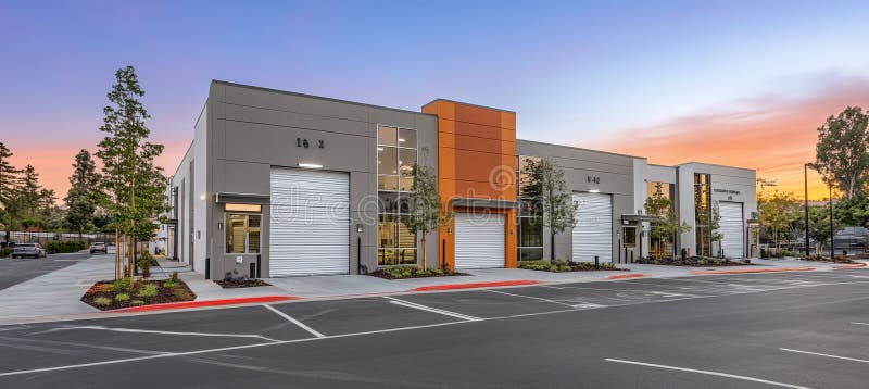 Modern Commercial Real Estate Development with Multiple Storefronts and ...