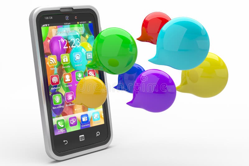 Modern Communication Concept Stock Illustration - Illustration of ...