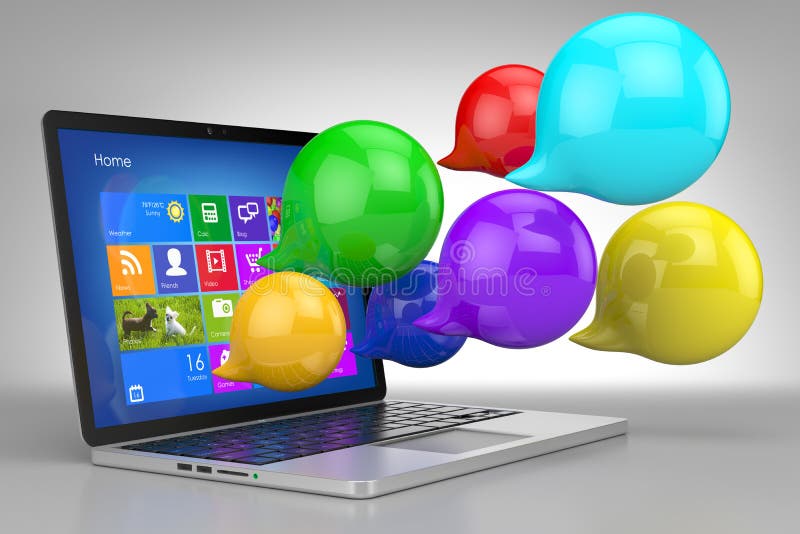 Modern Communication Concept Stock Illustration - Illustration of ...