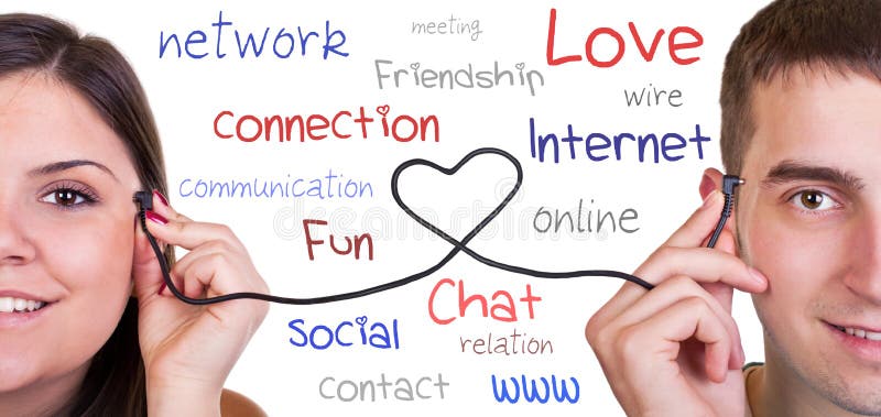 Modern Communication, Online Love Stock Photo - Image of concept ...