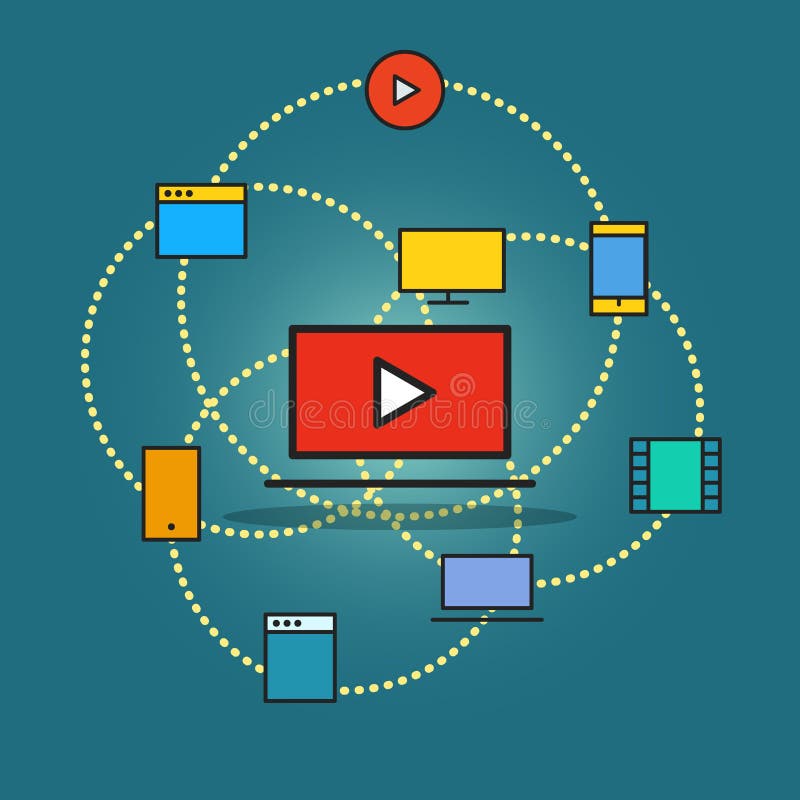 Modern Web Communication Concept Stock Vector - Illustration of network ...