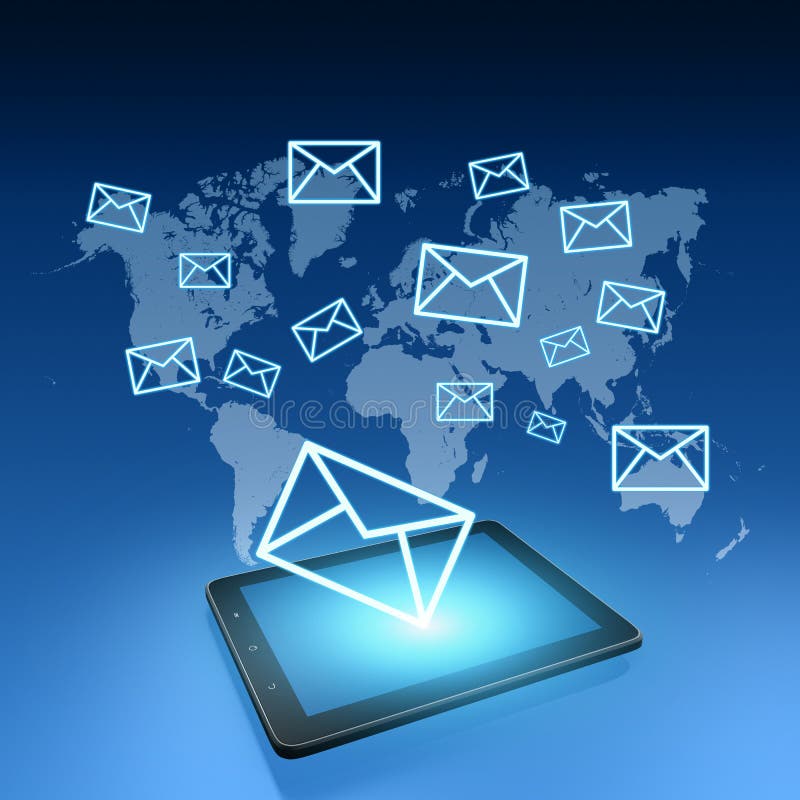 Modern Communication Technology Stock Illustration - Illustration of ...