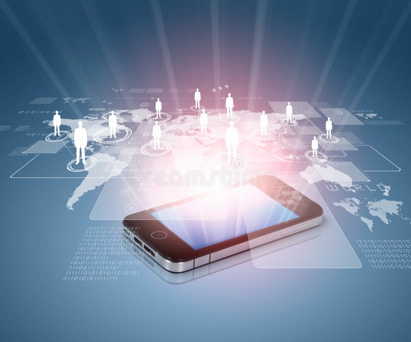 Modern Communication Technology Stock Image - Image of discussion ...