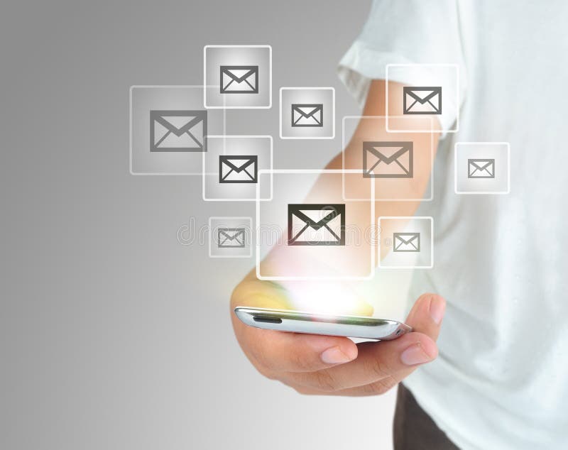 Modern Communication Technology Mobile Phone Stock Photo - Image of ...