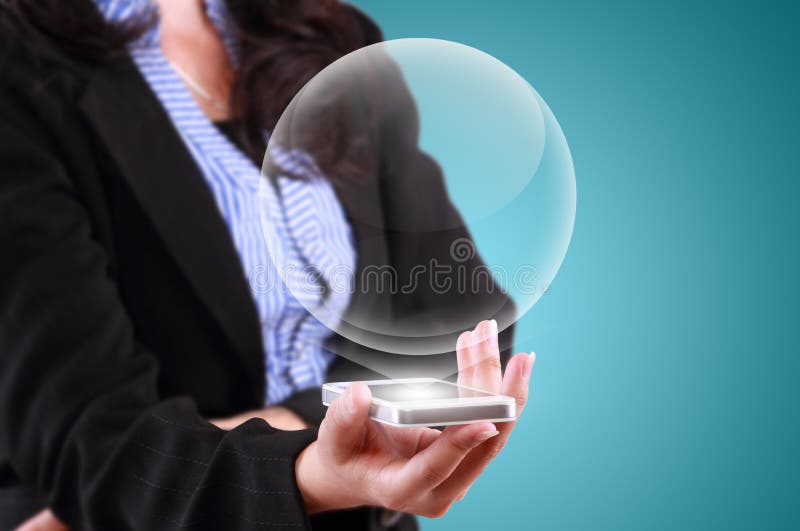 Modern Communication Technology Mobile Phone Stock Image - Image of ...