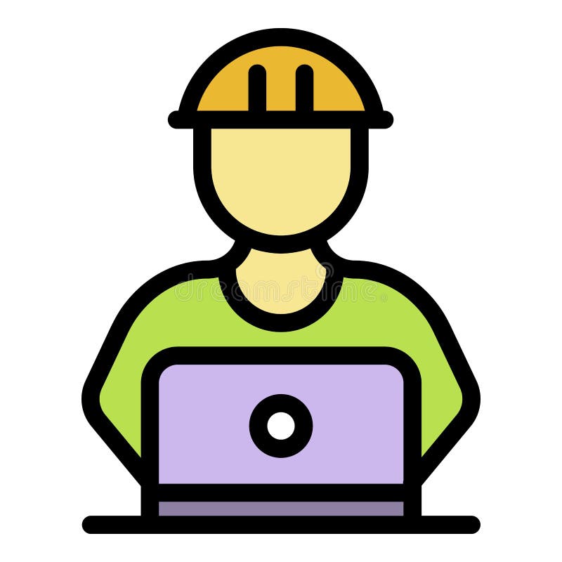 Modern Communications Engineer Icon Color Outline Vector Stock Vector ...