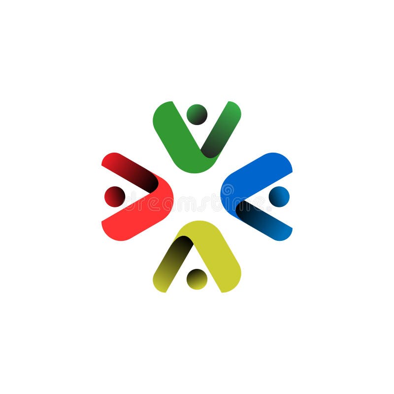 Modern Community Logo Desain Stock Vector - Illustration of brand ...