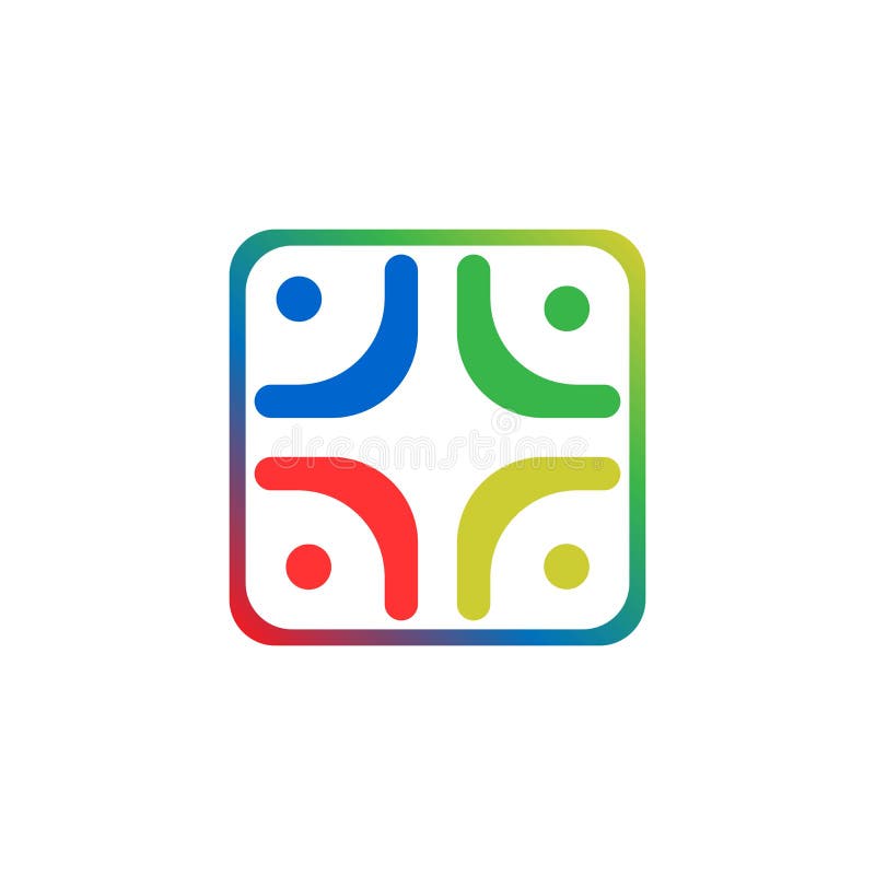 Modern Community Logo Desain Stock Vector - Illustration of help ...