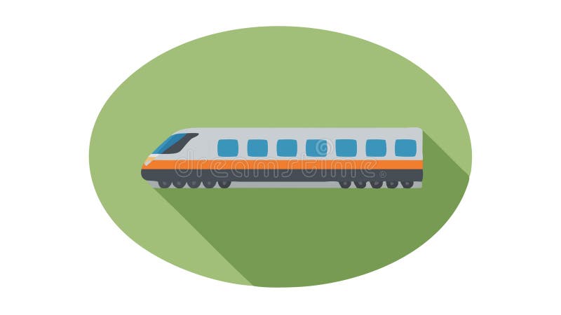 Modern Commuter Train or Subway Icon Vector in Flat Transportation ...