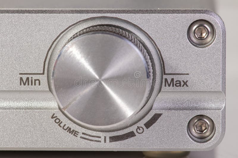 Compact Audio Amplifier with Antenna on White Background Stock Photo ...