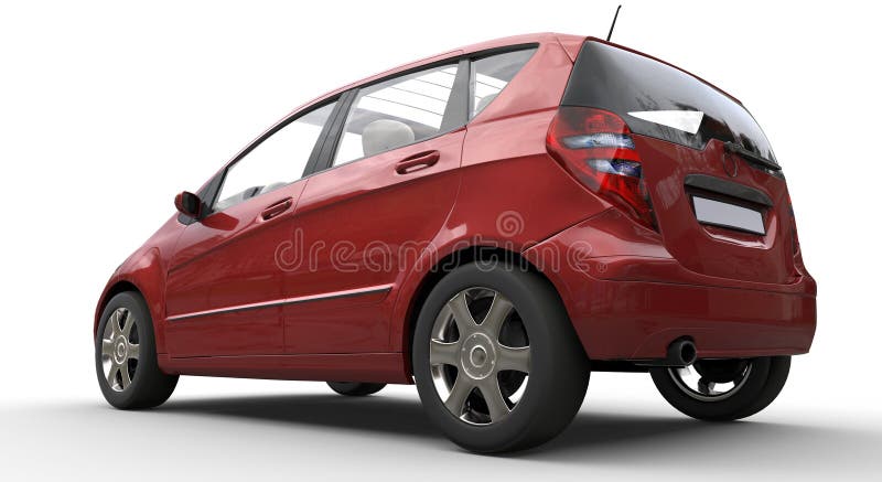 Modern Compact Car Red stock image. Image of power, city - 59003747
