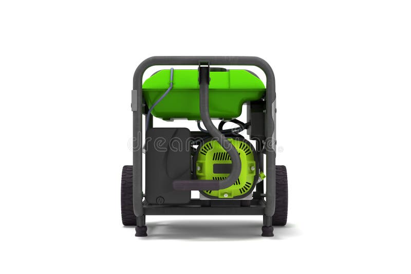 Modern Compact Electrical Generator Left View 3d Render on White Stock ...