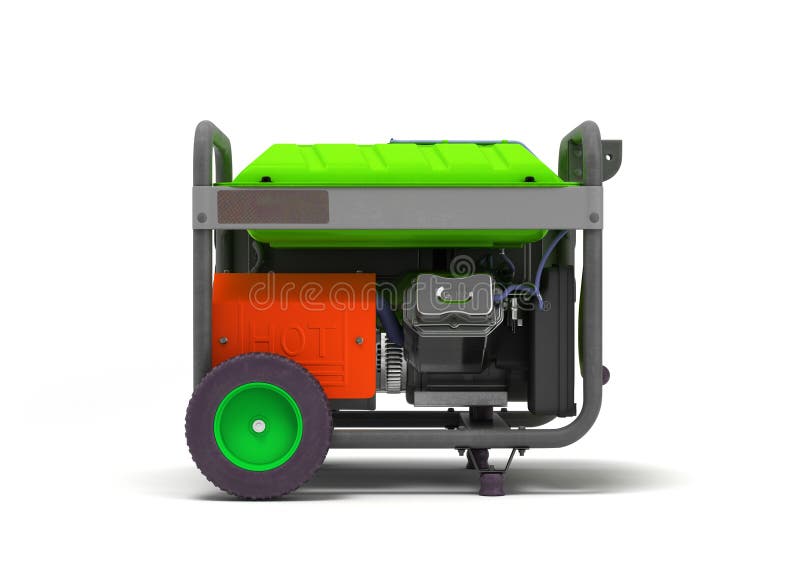 Modern Compact Electrical Generator Perspective Back Side View 3d ...