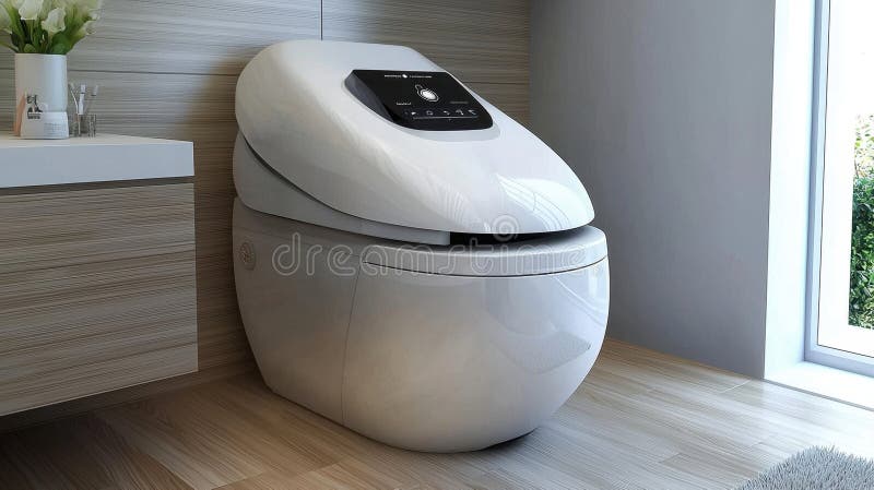 Modern, Compact Smart Toilet Designed for Efficiency and Comfort ...