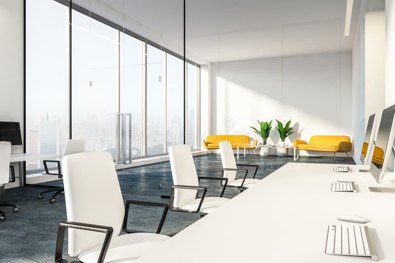 Modern Company Office with Lounge Area Stock Illustration ...